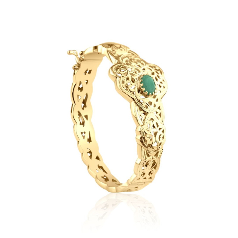 Bracelet Excellence Or jaune 18K & Emr Couleurs Jaune