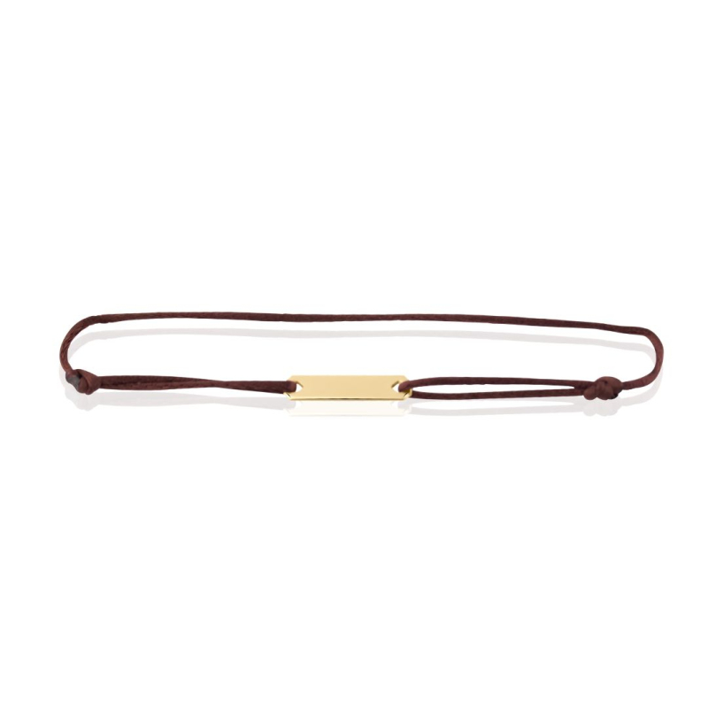 Bracelet pièce rectangle Excellence Or jaune 750/1000 Couleurs Jaune