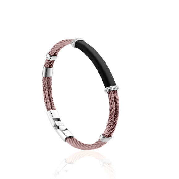 Bracelet Excellence Acier 316L Tailles Medium - Couleurs Marron & Noir
