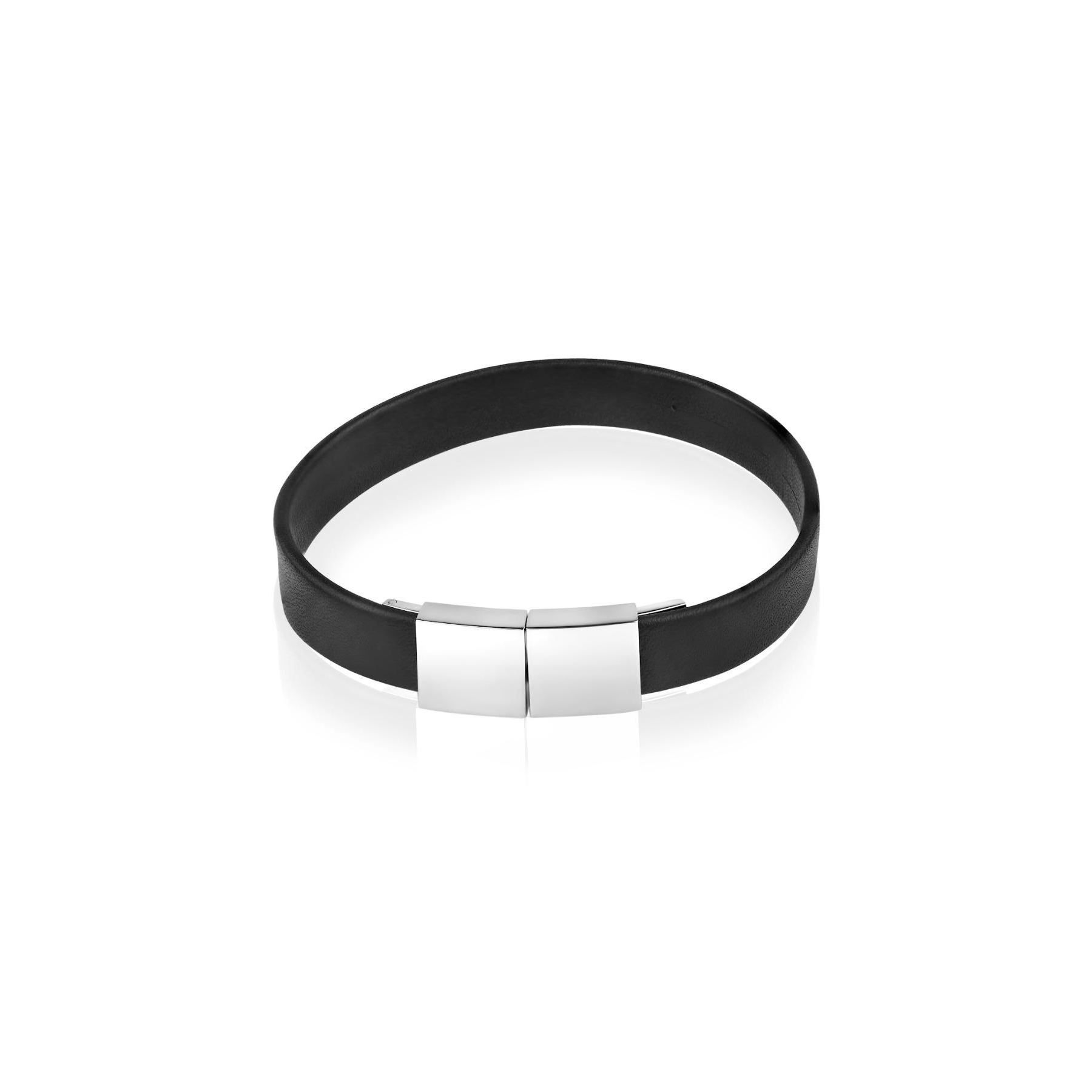 Bracelet Cuir Lisse Excellence sur fermoir Acier 316L Couleurs Marron ...