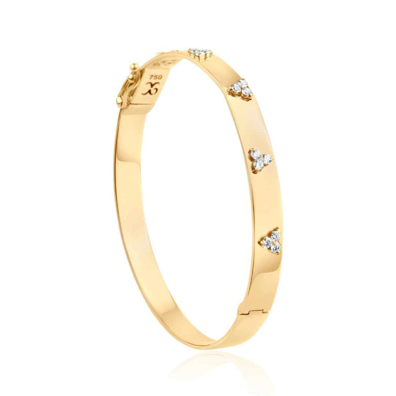 Bracelet Excellence Or jaune – Diamants Tailles Medium - Couleurs Jaune